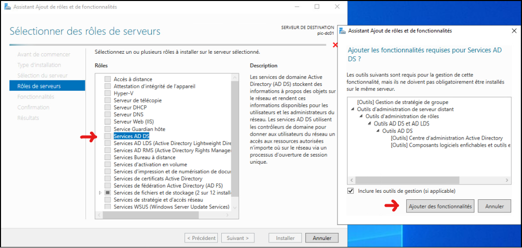 Mise en place d'un domaine Active Directory sous Windows server 2022